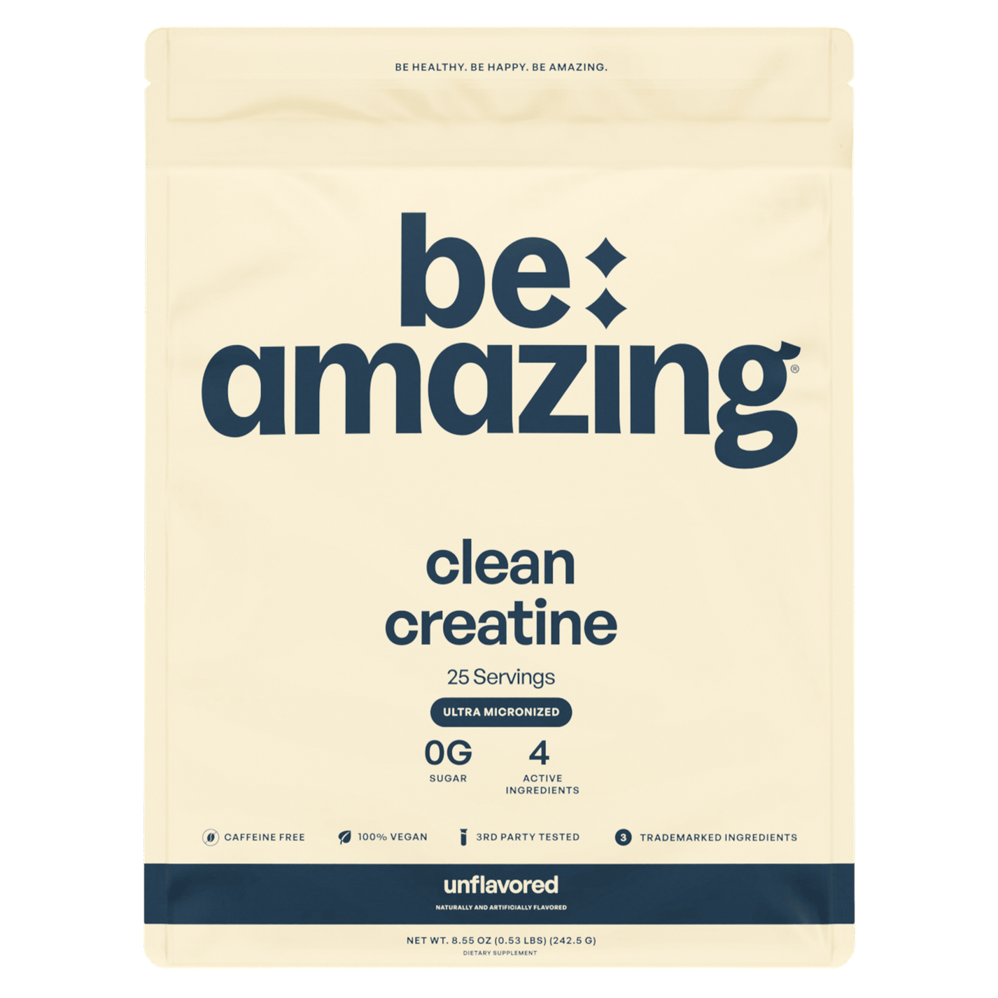 Be Amazing clean creatine supplement for muscle building and strength