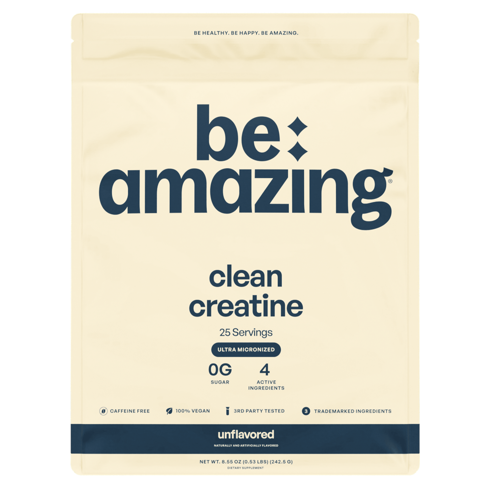 Be Amazing clean creatine supplement for muscle building and strength